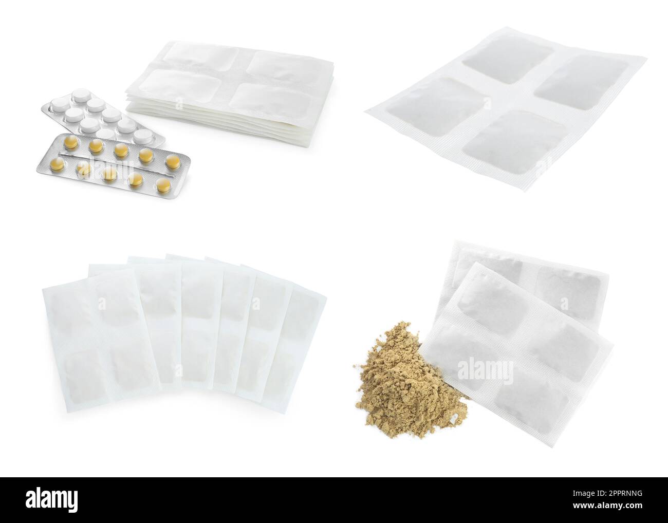 Set of white plasters hi-res stock photography and images - Alamy