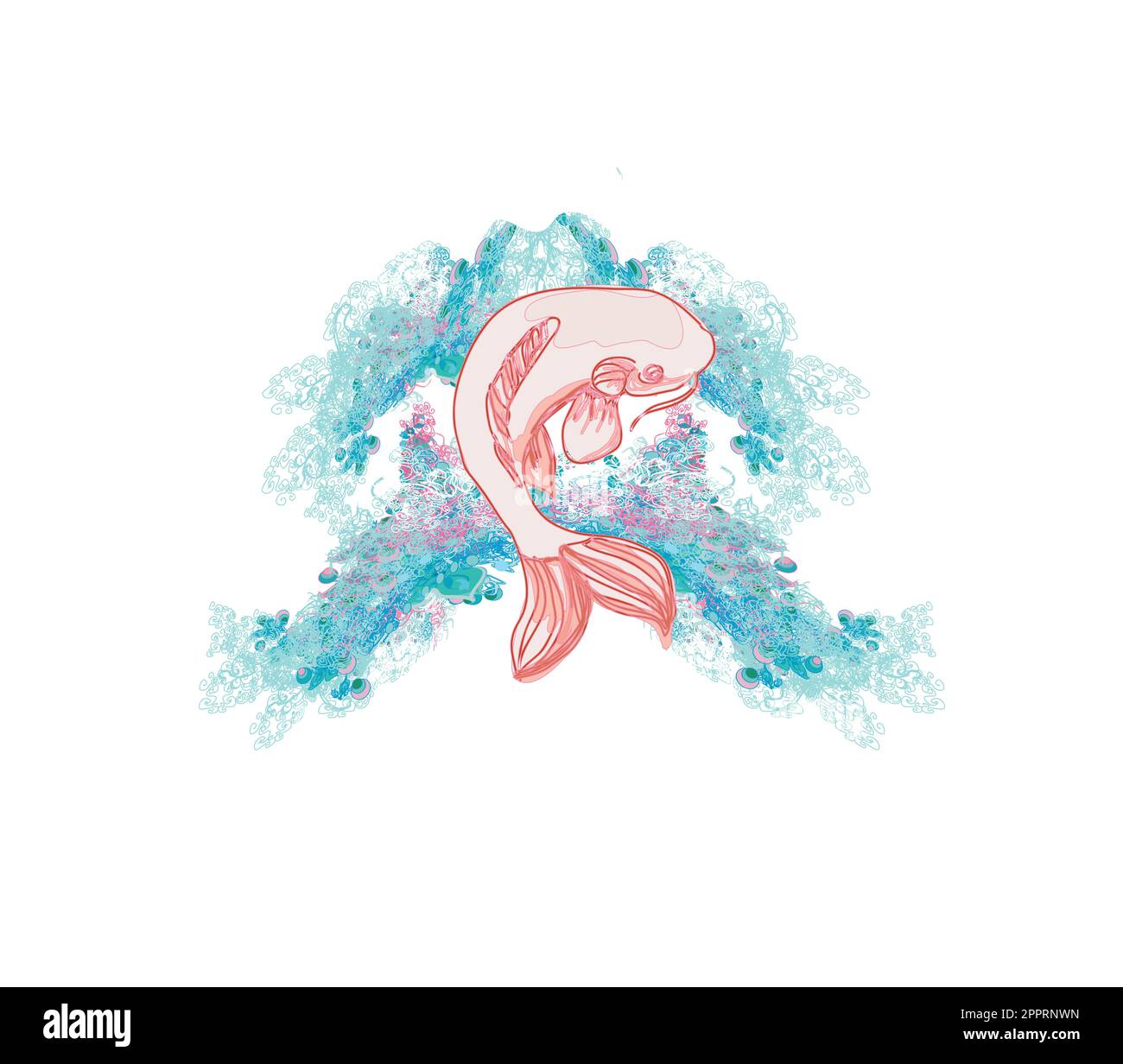 Pink carp Stock Vector Images - Alamy