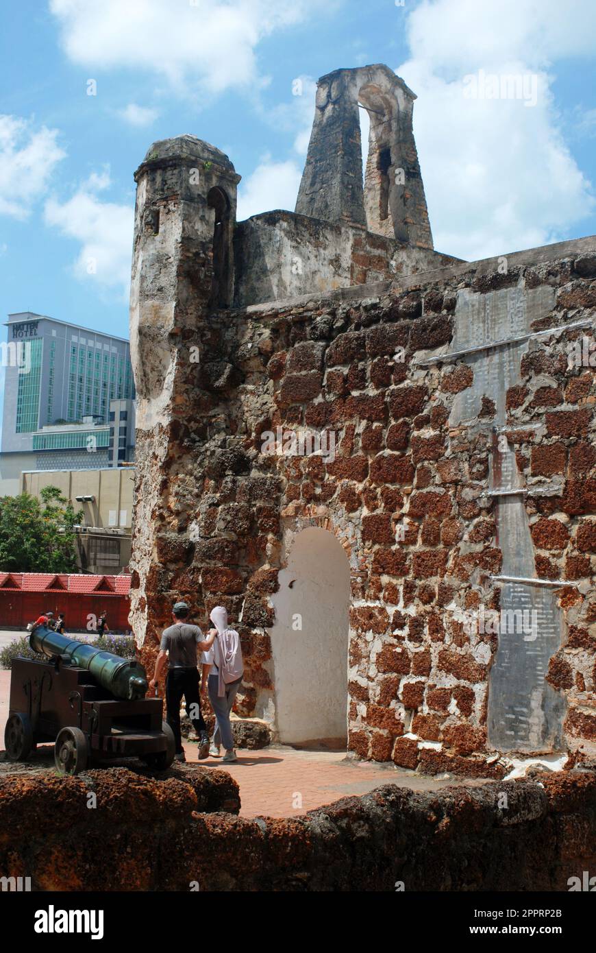 A fomosa is a weathered stone and brick ancient former Portuguese fort ...