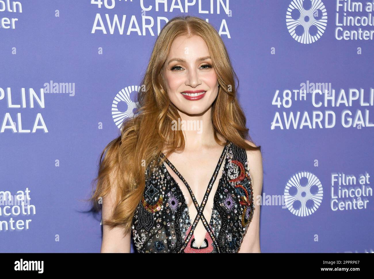 Jessica Chastain attends the 48th Chaplin Award gala at Alice Tully ...