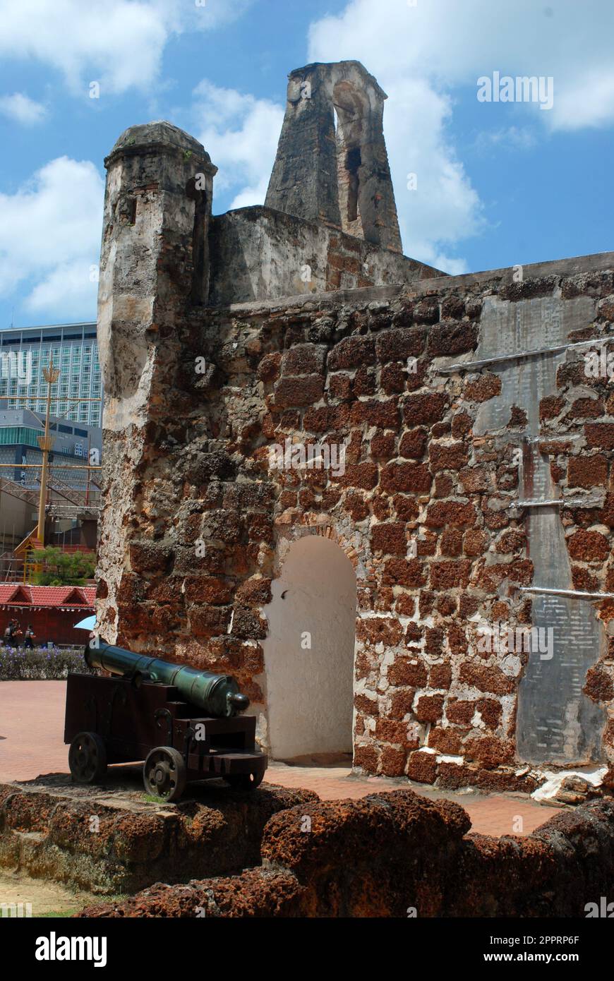 A fomosa is a weathered stone and brick ancient former Portuguese fort ...