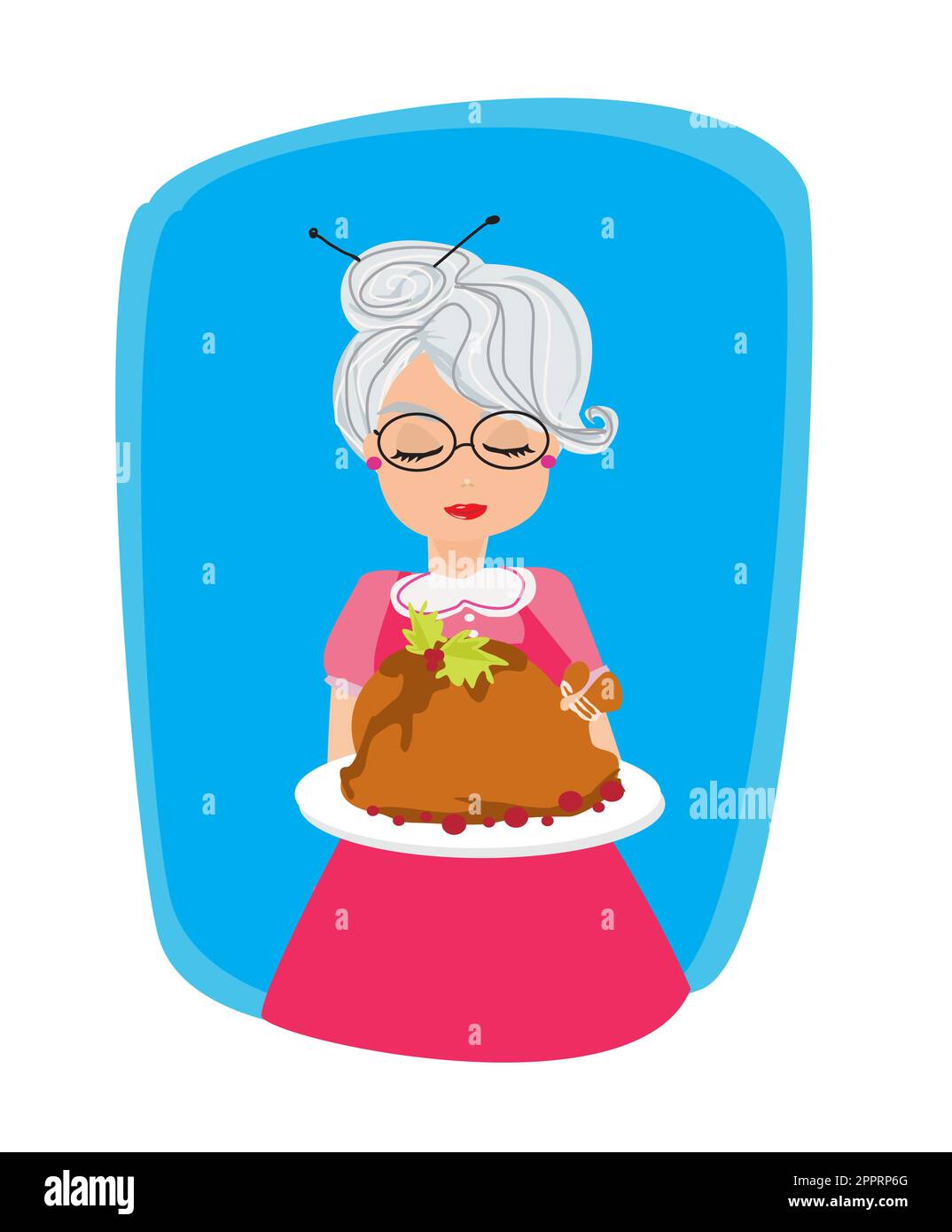 Grandma cooking Stock Vector Images - Alamy