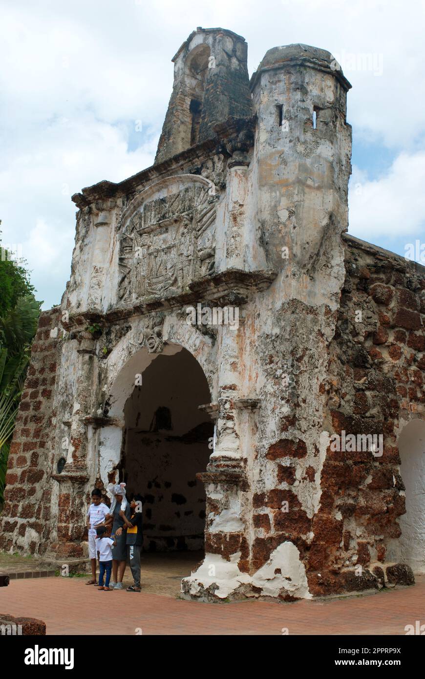 A fomosa is a weathered stone and brick ancient former Portuguese fort ...