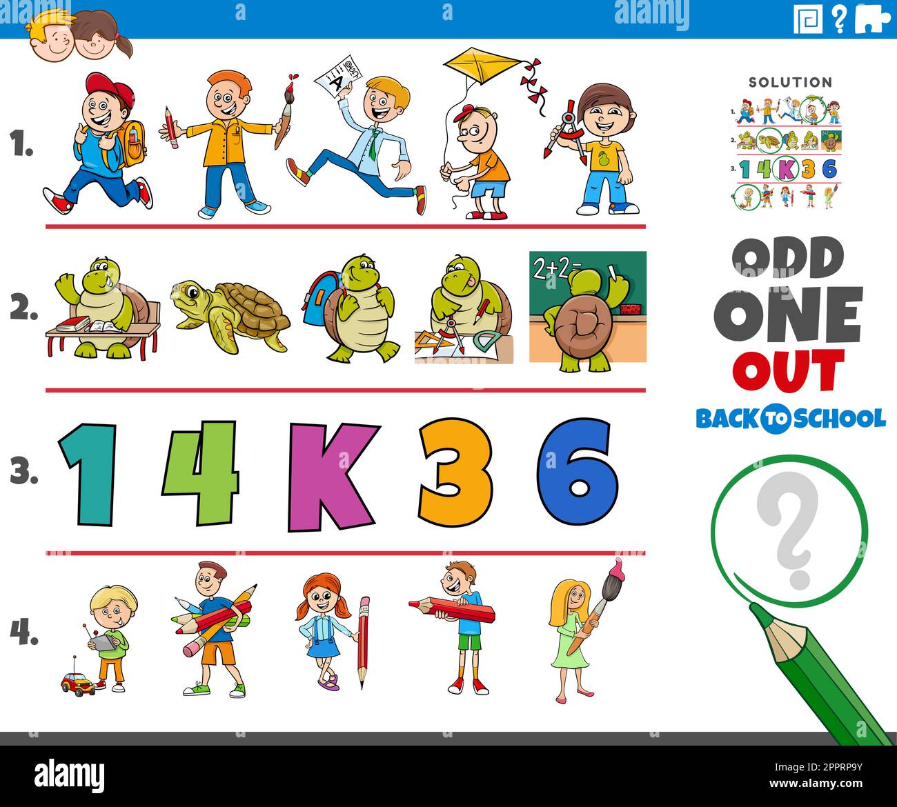 Odd odd one out Stock Vector Images - Alamy