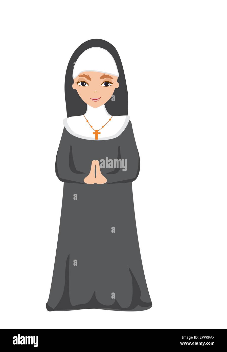Vector illustration of nun Stock Vector Image & Art - Alamy