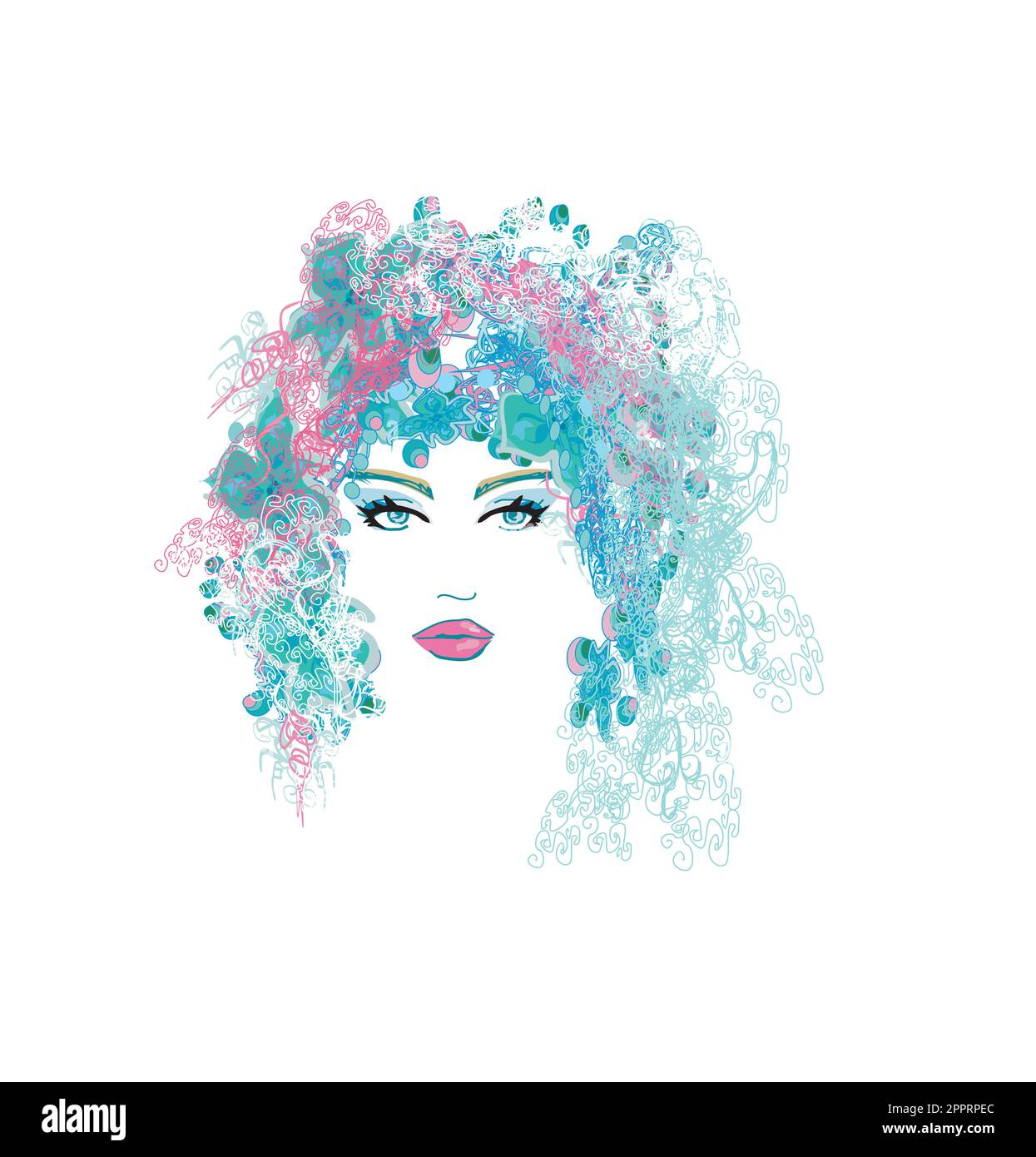 Creative fashion portrait, vector Stock Vector Image & Art - Alamy