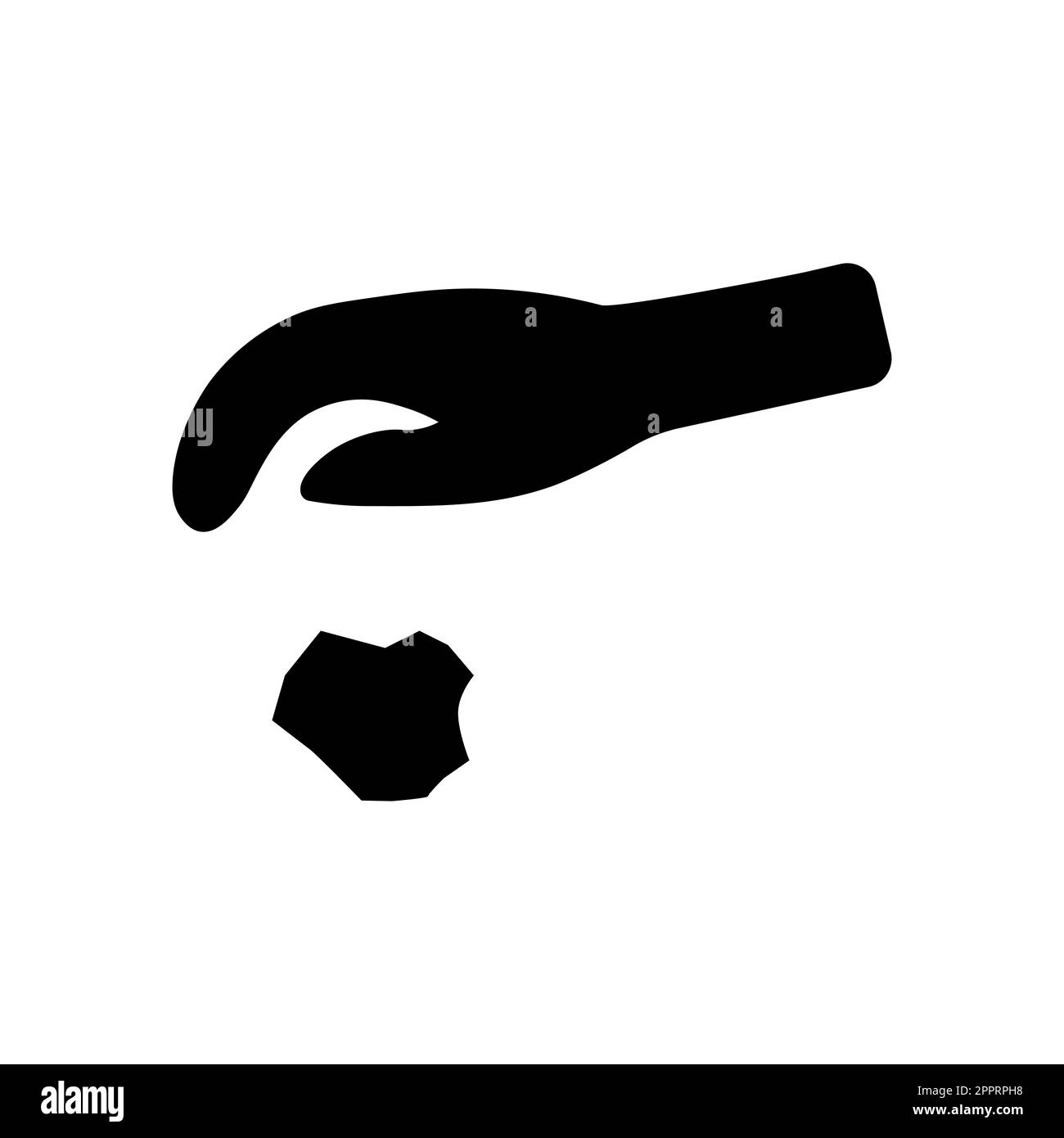 Throw trash black vector icon on white background Stock Vector Image ...