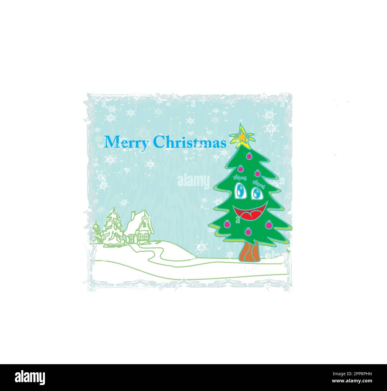 funny Christmas tree sings Stock Vector Image & Art - Alamy