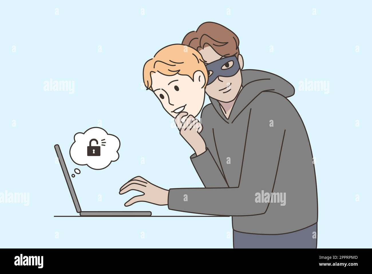 Online scammer illustration Stock Vector Images - Alamy