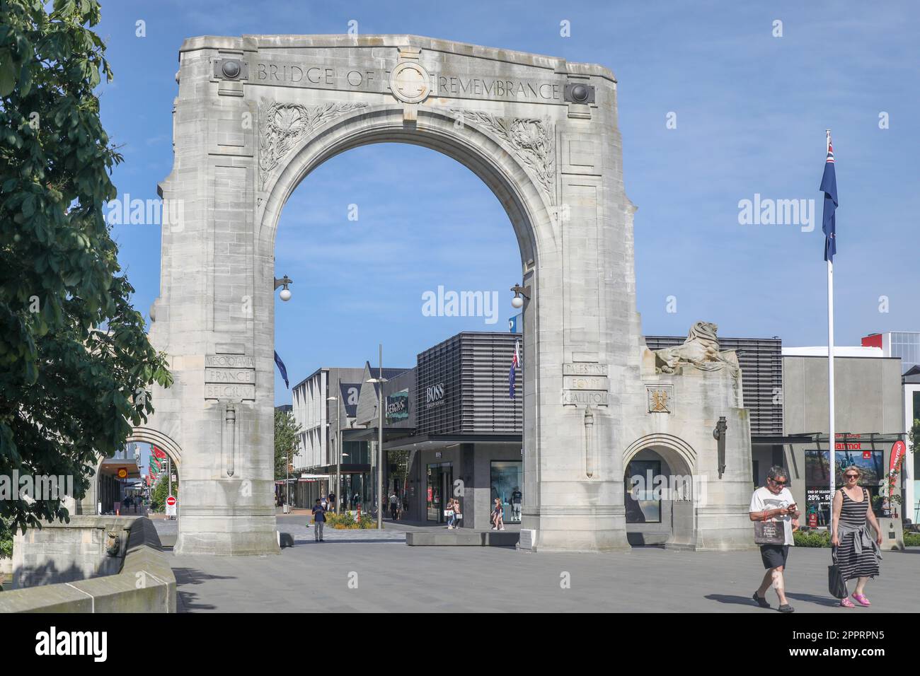 The Bridge of Remembrance in Christchurch, New Zealand, is dedicated to ...