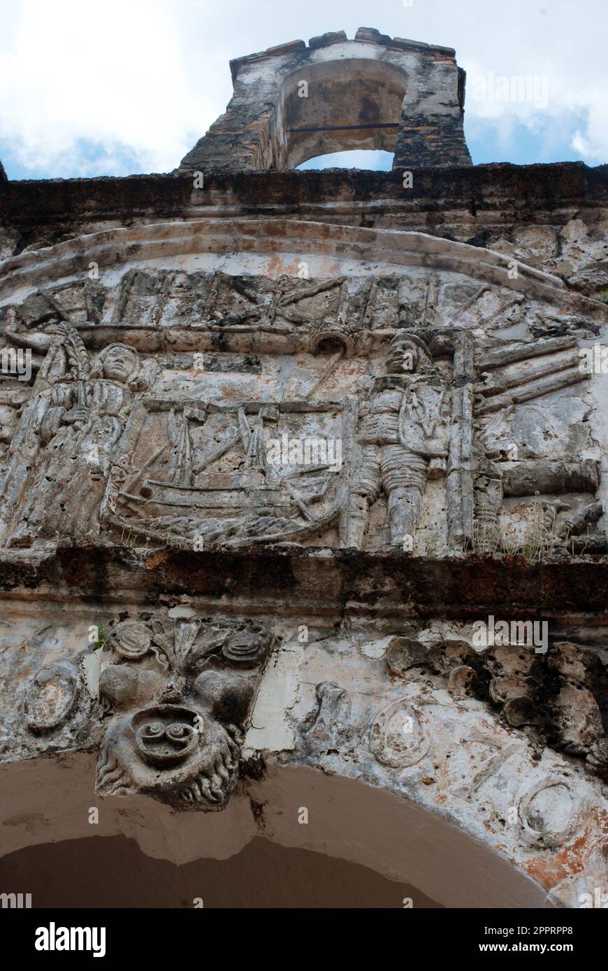 A fomosa is a weathered stone and brick ancient former Portuguese fort ...