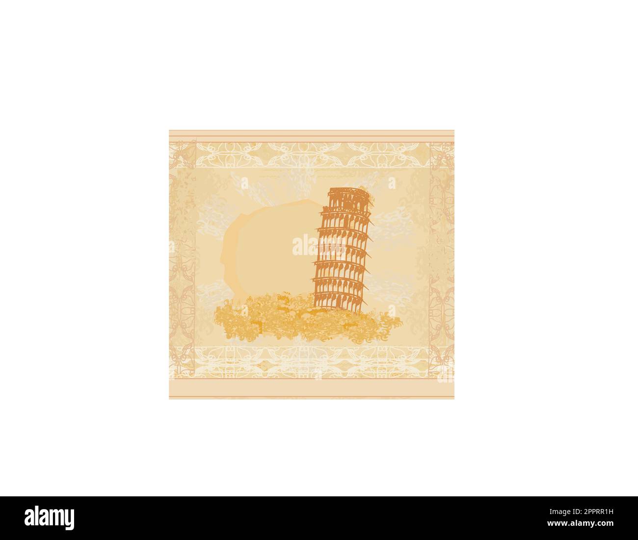 vintage vector pisa tower background Stock Vector Image & Art - Alamy