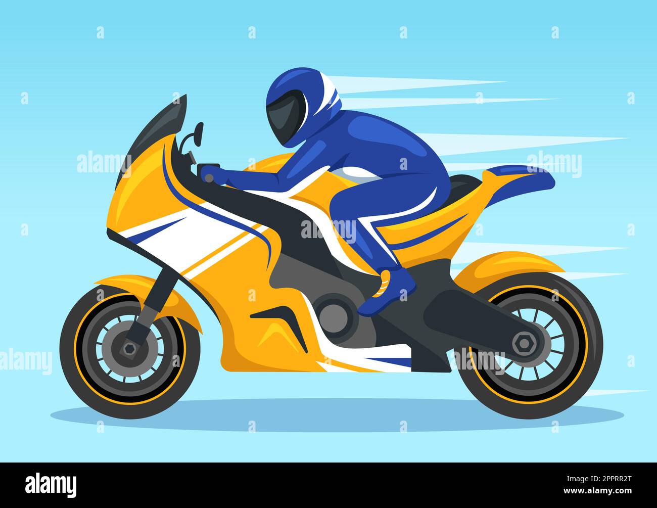 Racing Motosport Speed Bike Template Hand Drawn Cartoon Flat Illustration for Competition or ...