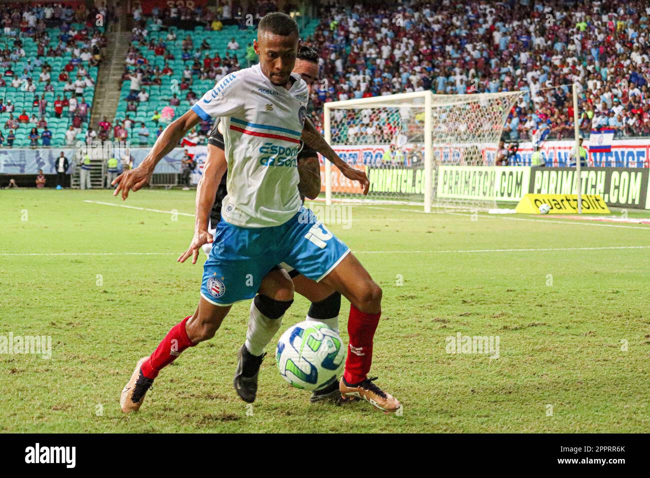 Salvador, Brazil. 24th Apr, 2023. In the photo, striker Ademir in the ...