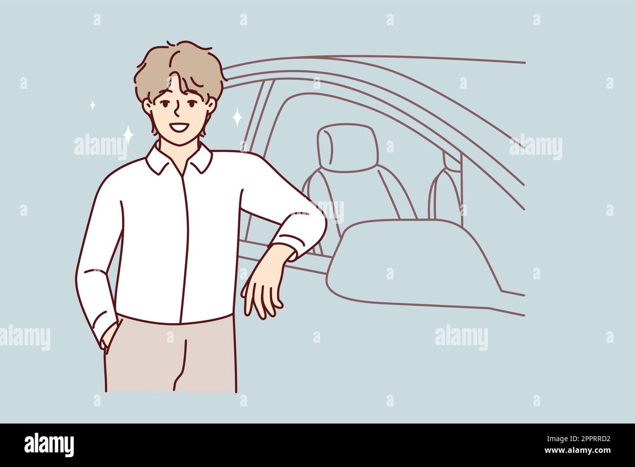 Car sales manager posing hi-res stock photography and images - Alamy