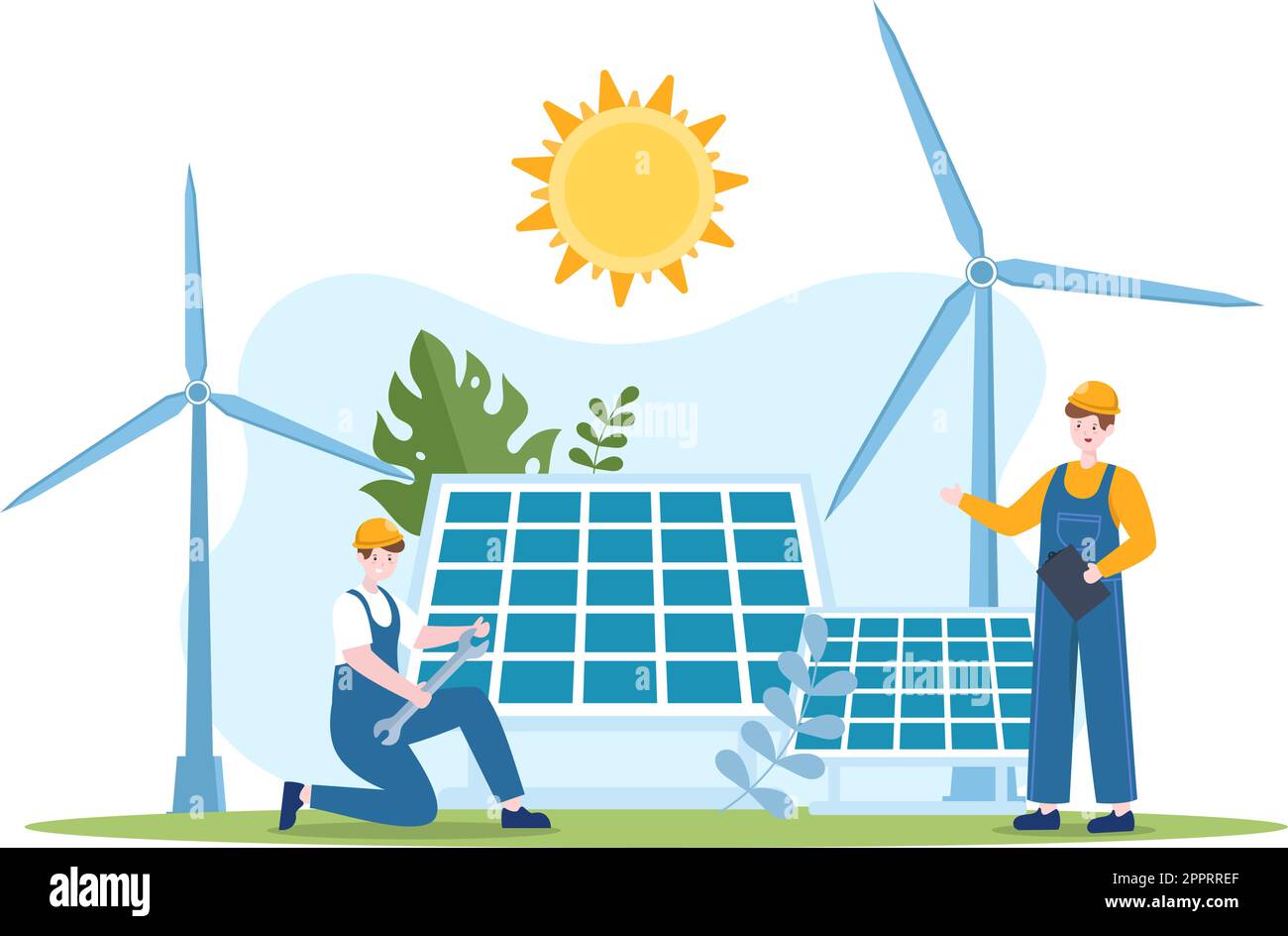 Solar Energy Installation, Panel or Wind Turbine Maintenance with Home ...