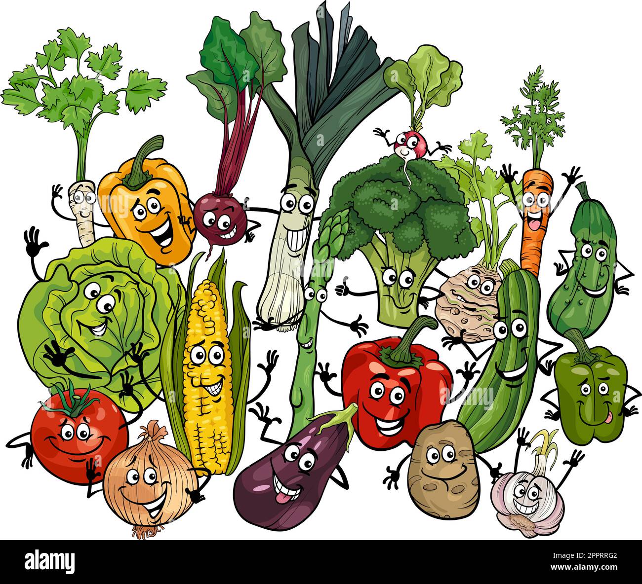 Fantasy vegetables Stock Vector Images - Alamy