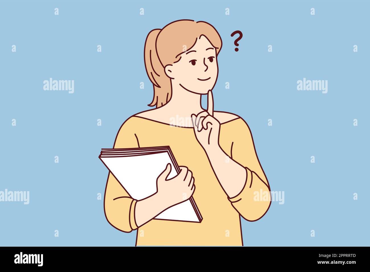 Cartoon woman making choice Stock Vector Images - Alamy