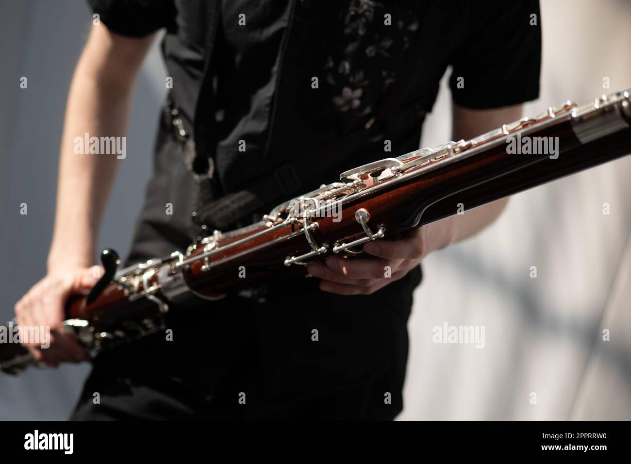 Musician playing the bassoon Stock Photo - Alamy