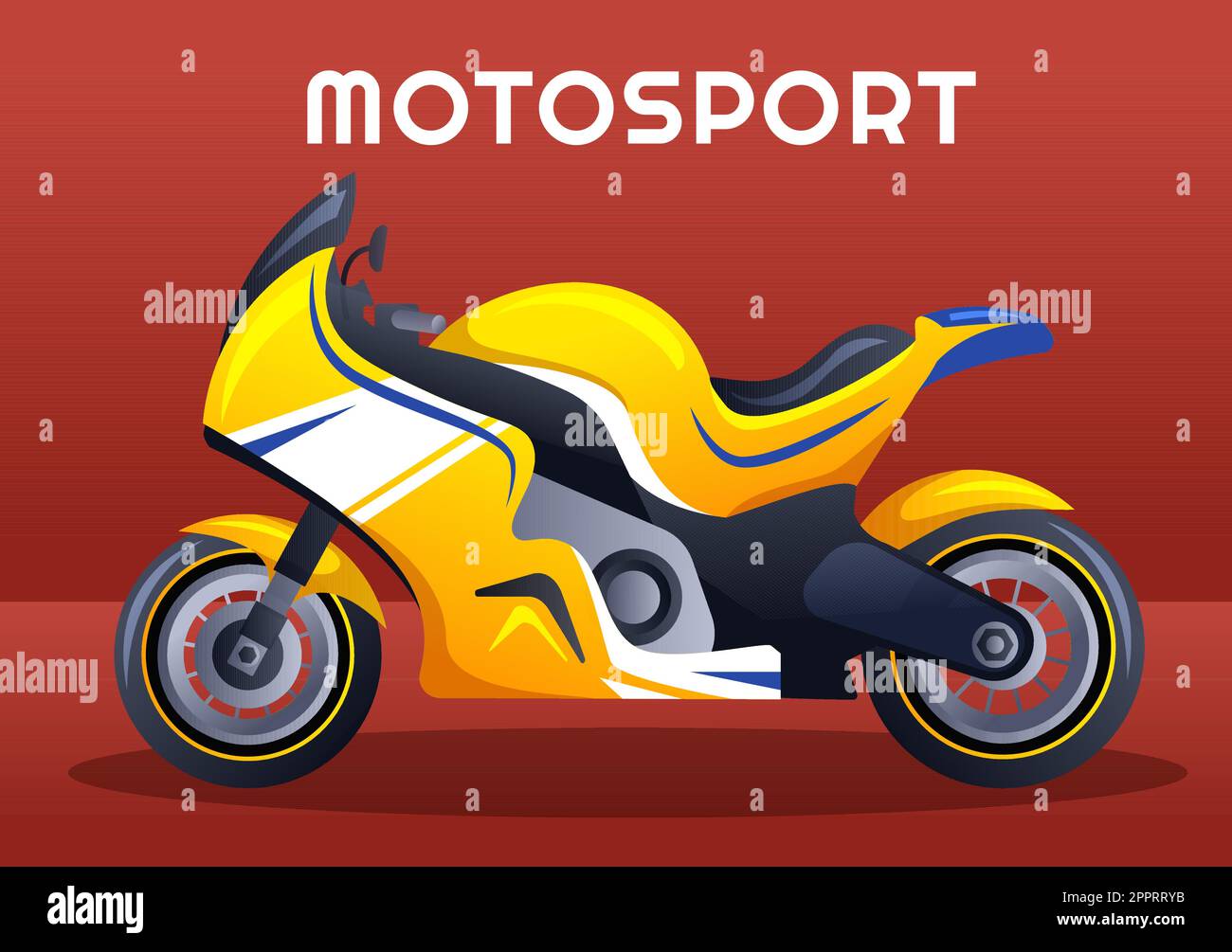 Racing Motosport Speed Bike Template Hand Drawn Cartoon Flat ...