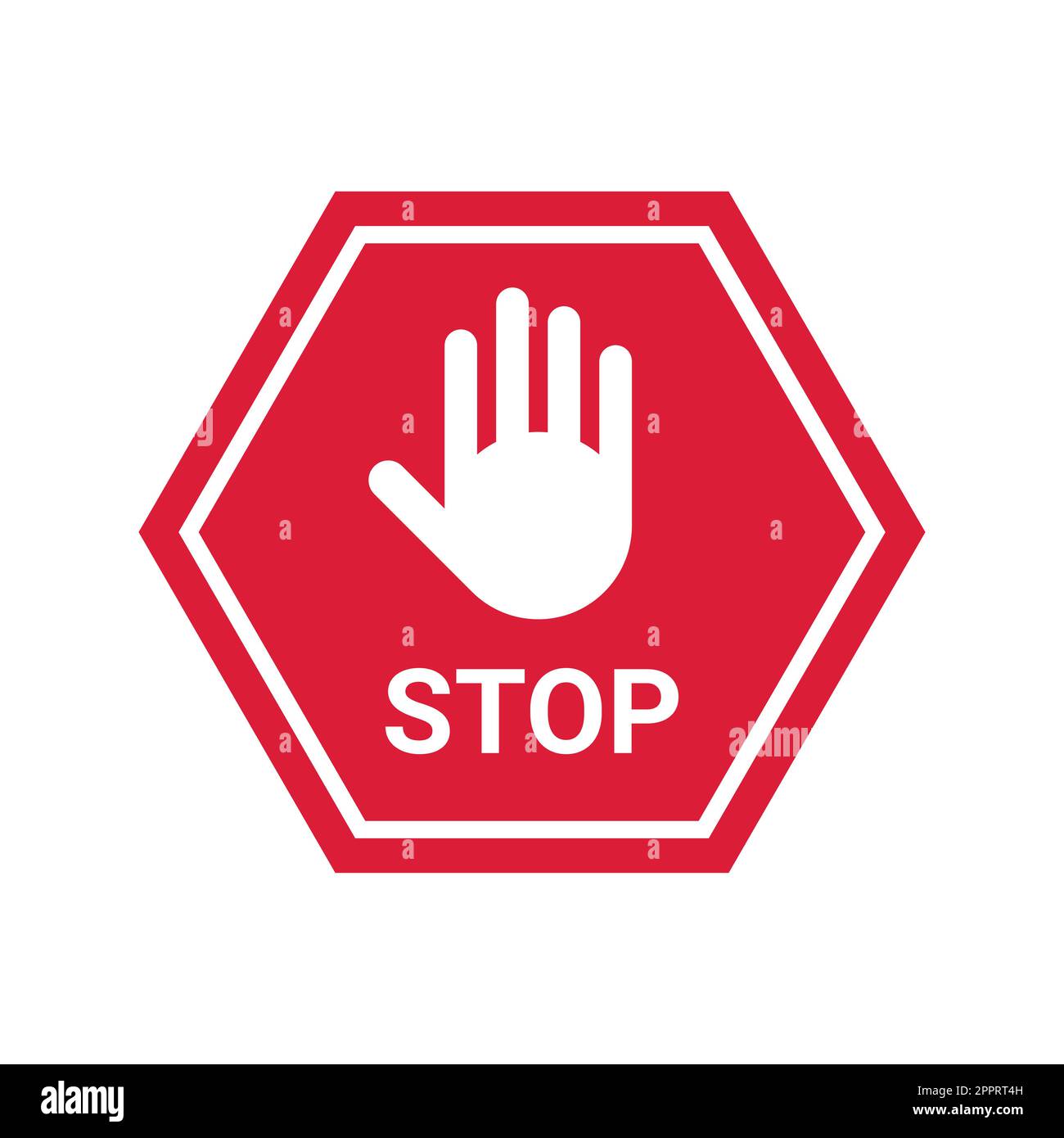 Stop sign vector isolated on white background Stock Vector Image & Art ...
