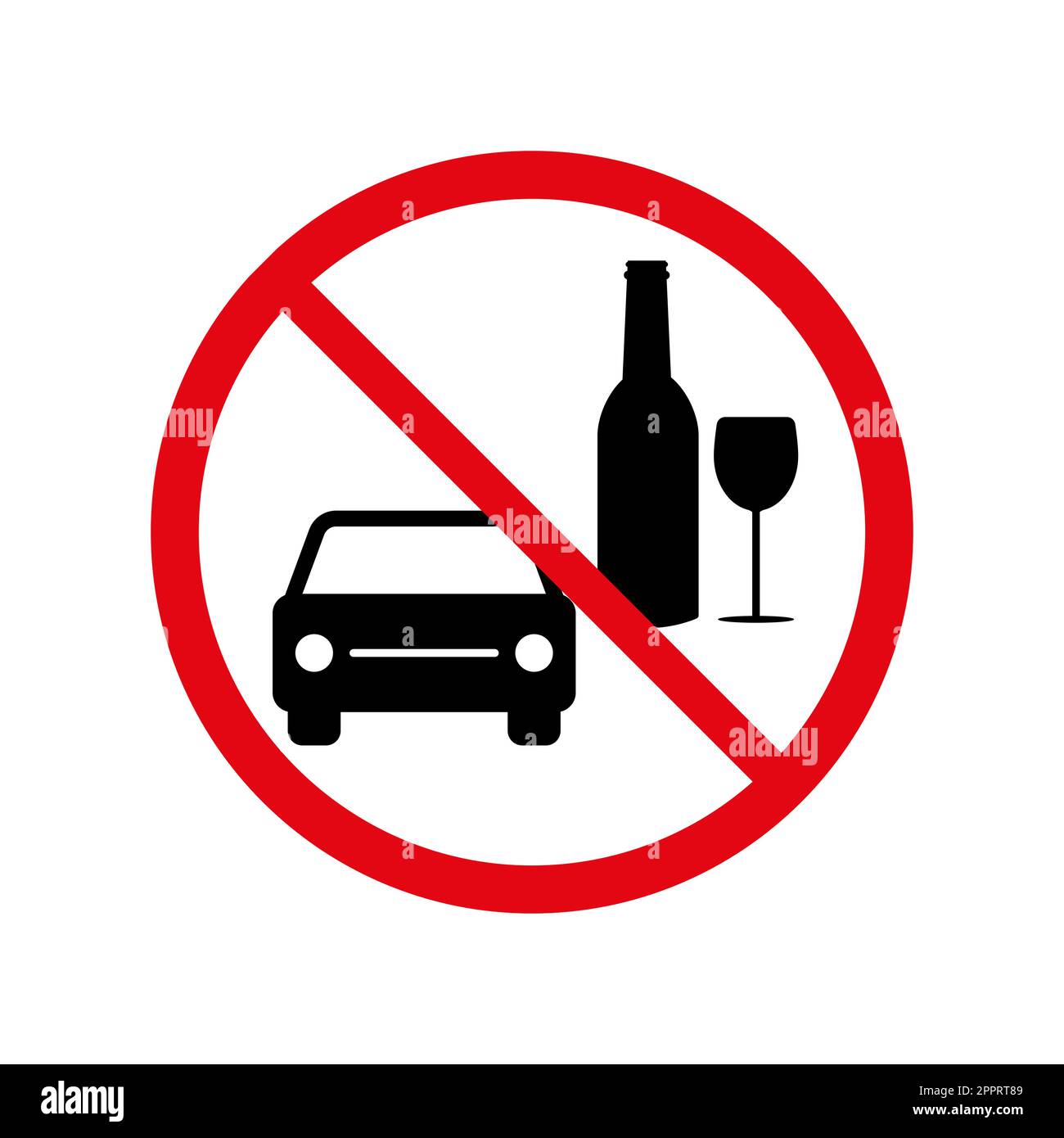 Drunk driving vector sign on white background Stock Vector Image & Art ...