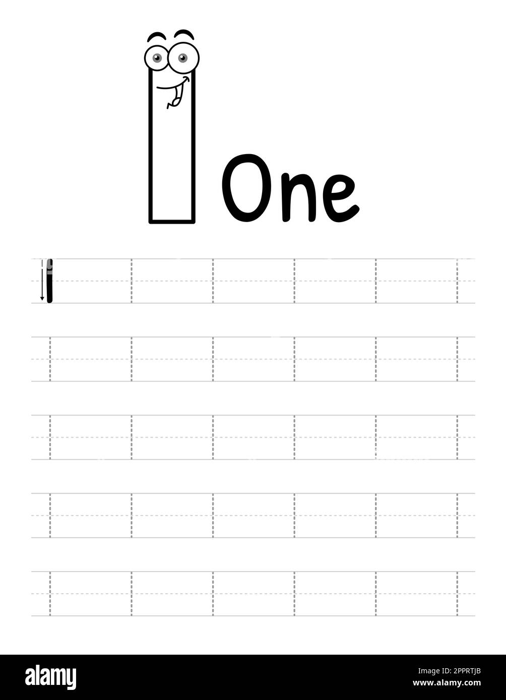 Tracing number 1 Black and White Stock Photos & Images - Alamy