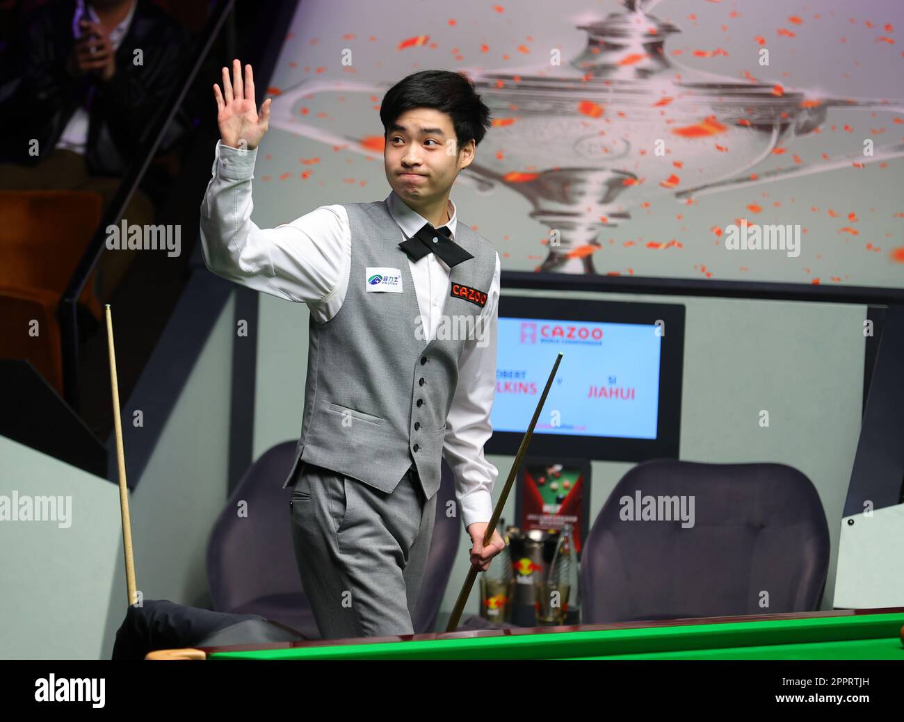 Sheffield, Britain. 24th Apr, 2023. Si Jiahui of China celebrates ...