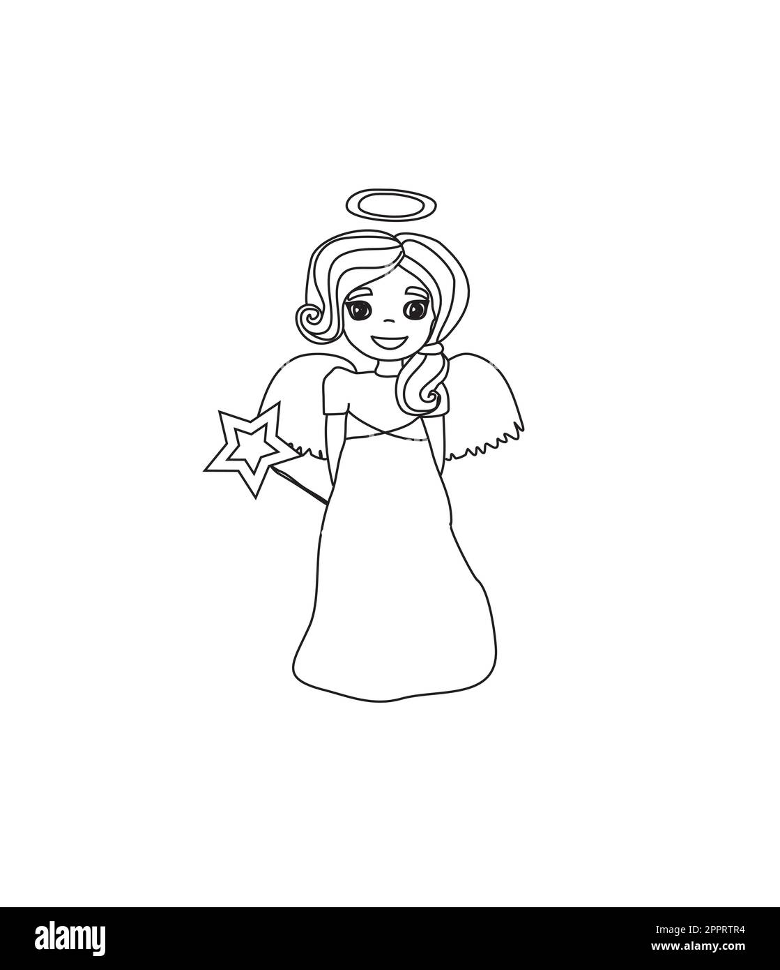 Christmas doodle angel Stock Vector Image & Art - Alamy