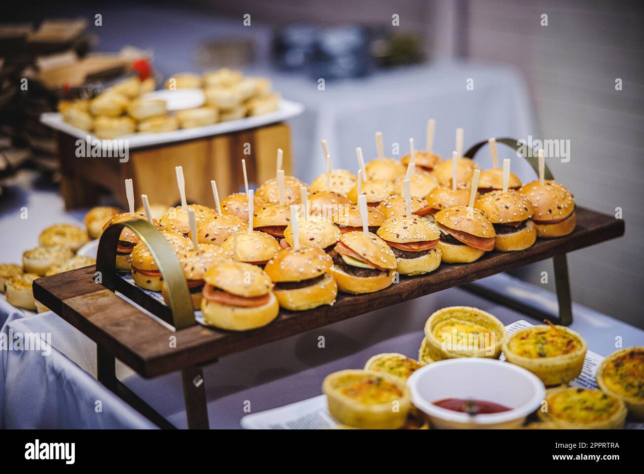 Food display and drinks Stock Photo - Alamy