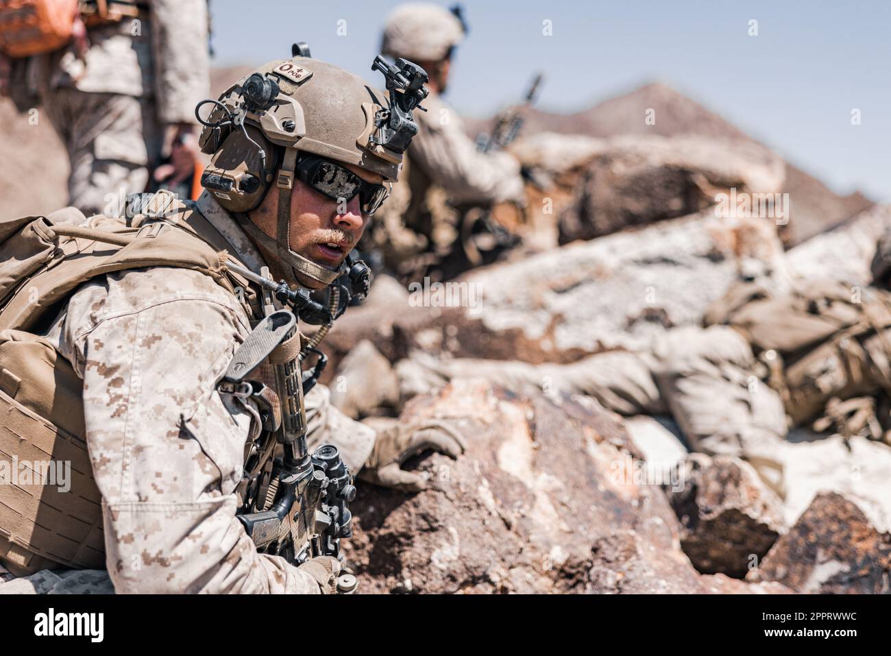 U.S. Marines with Echo Company, 2nd Battalion, 2nd Marine Regiment, 2nd ...