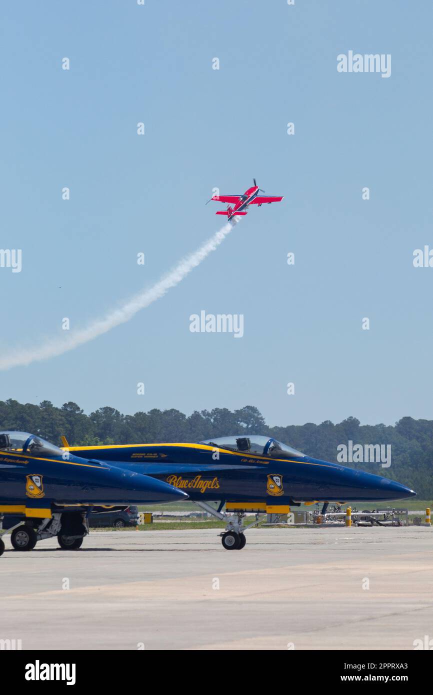 Patty Wagstaff, Extra-300S pilot, performs during the 2023 Beaufort ...