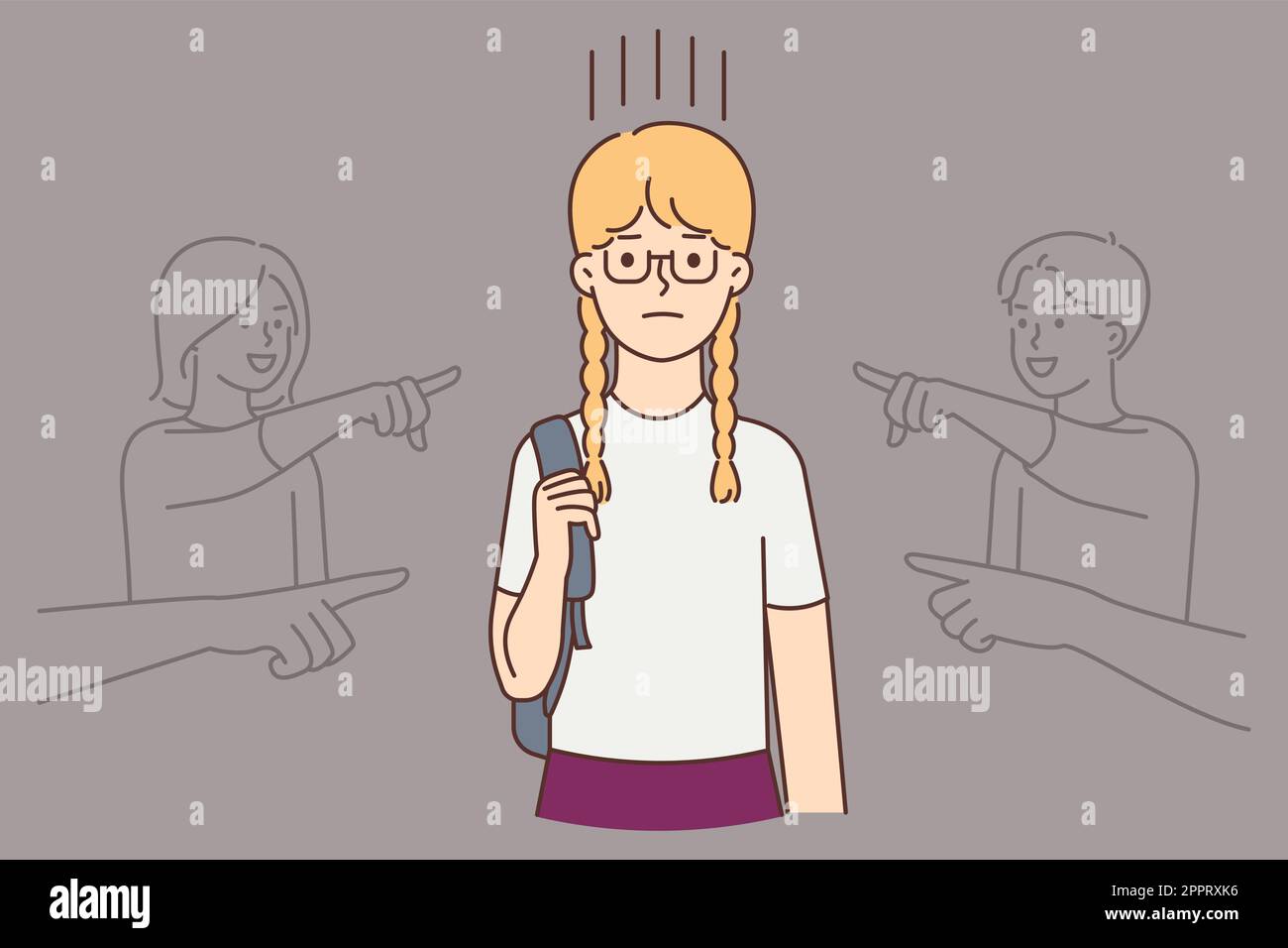 Children point bullying girl child Stock Vector Image & Art - Alamy
