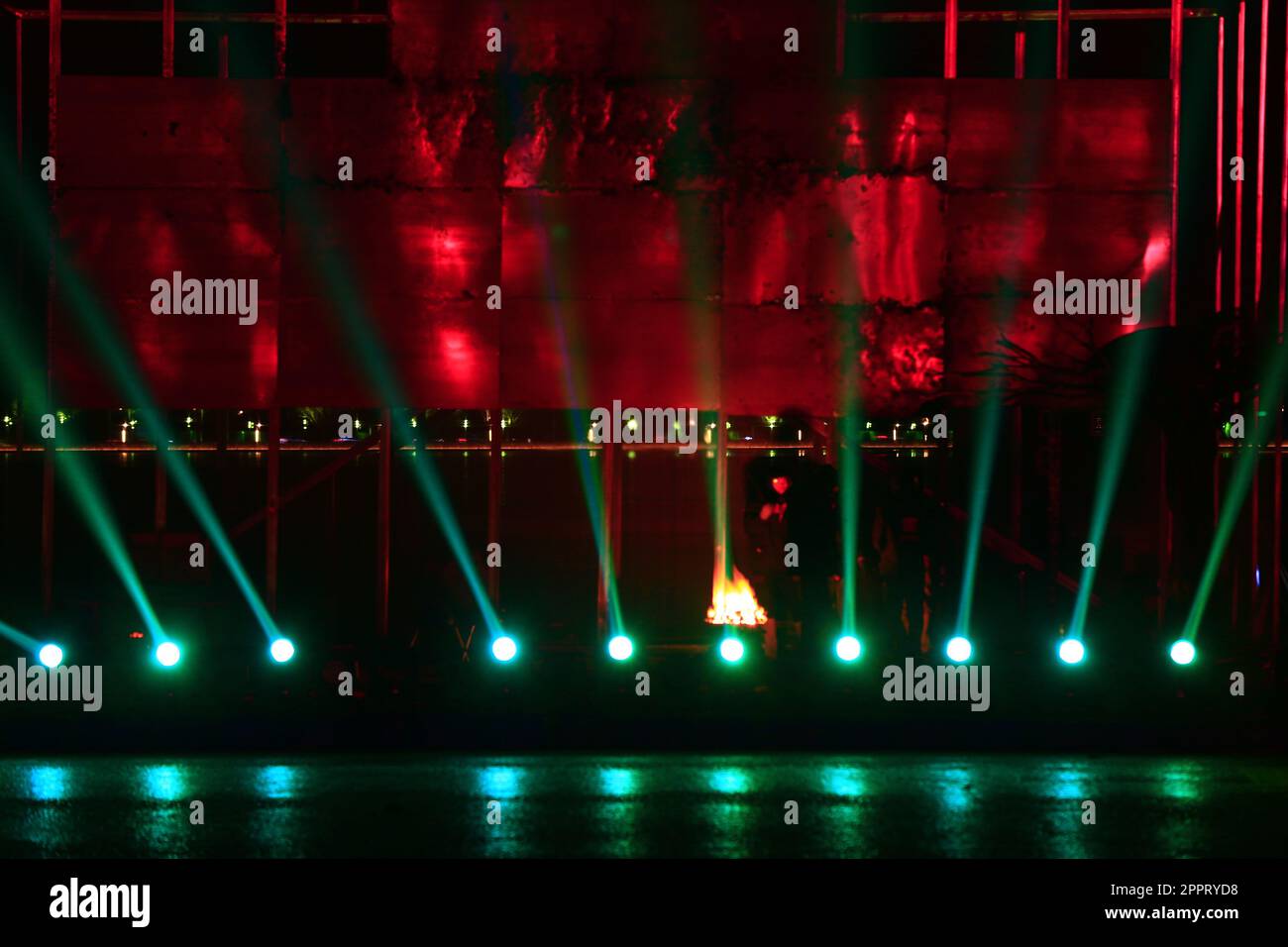 Stage lighting effect in the dark, close-up pictures Stock Photo - Alamy