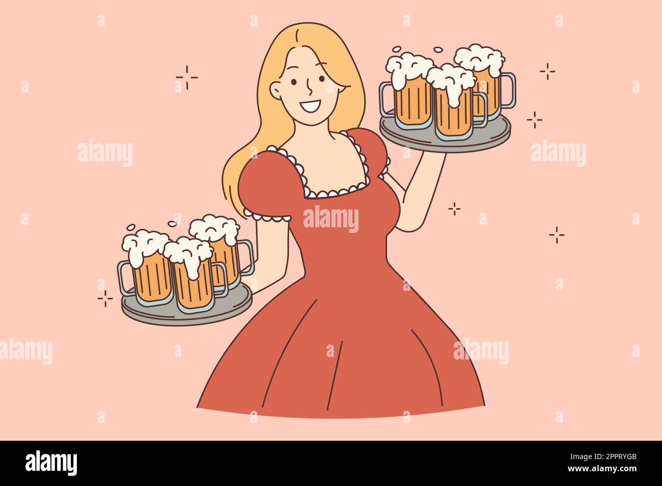 Octoberfest woman Stock Vector Images - Alamy