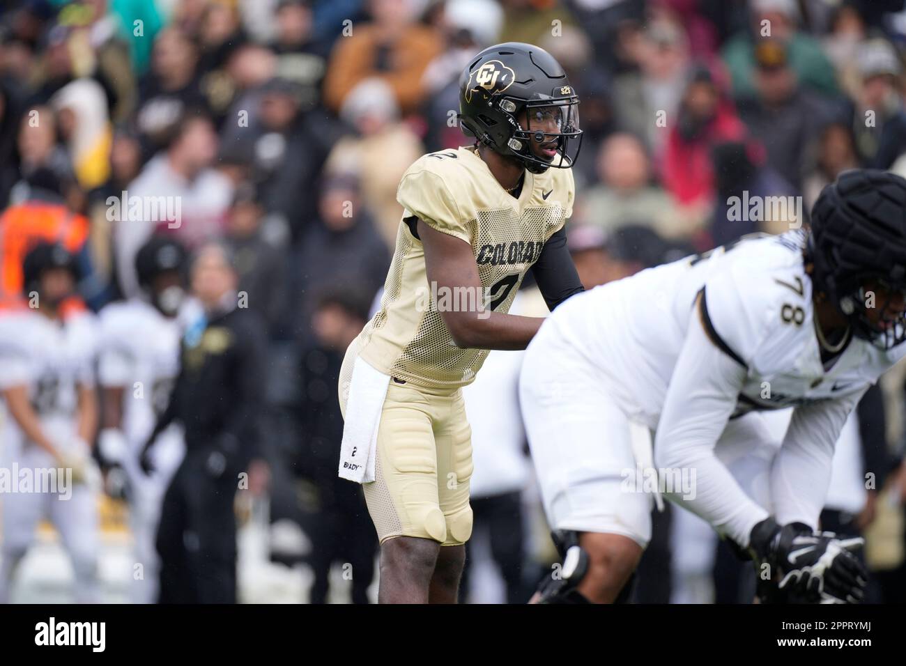Colorado quarterback Shedeur Sanders (2) in the first half of the team ...