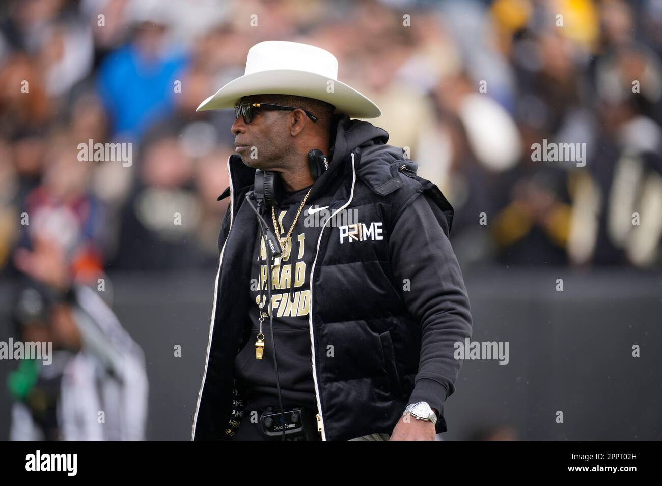 Colorado head coach Deion Sanders in the first half of the team's ...