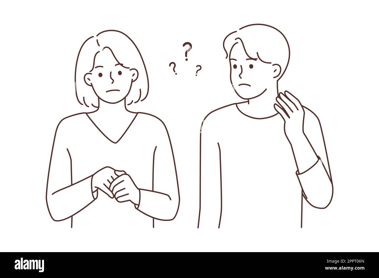 Frustrated Couple Have Misunderstanding Stock Vector Image And Art Alamy