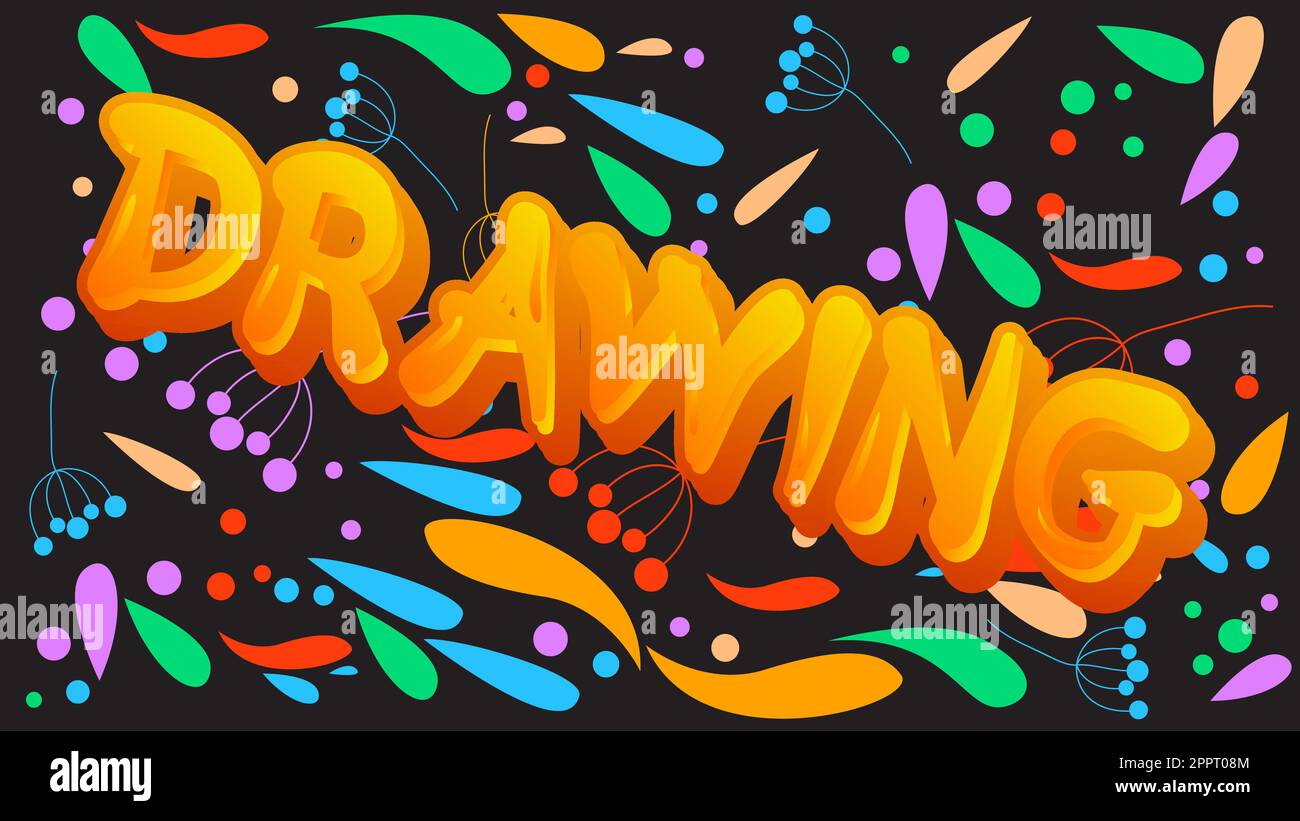 Child painting in studio Stock Vector Images - Alamy