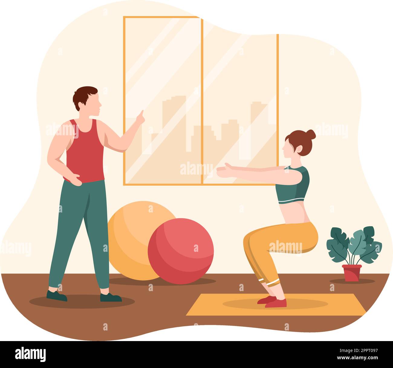 Personal trainer sports equipment Stock Vector Images - Alamy