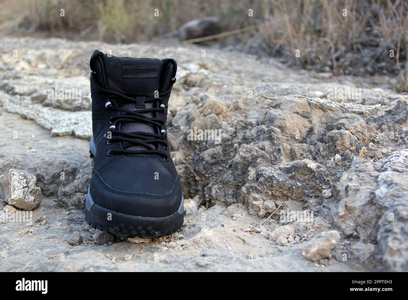Hiking boots in the middle of the field walk, pose, play, explore ...