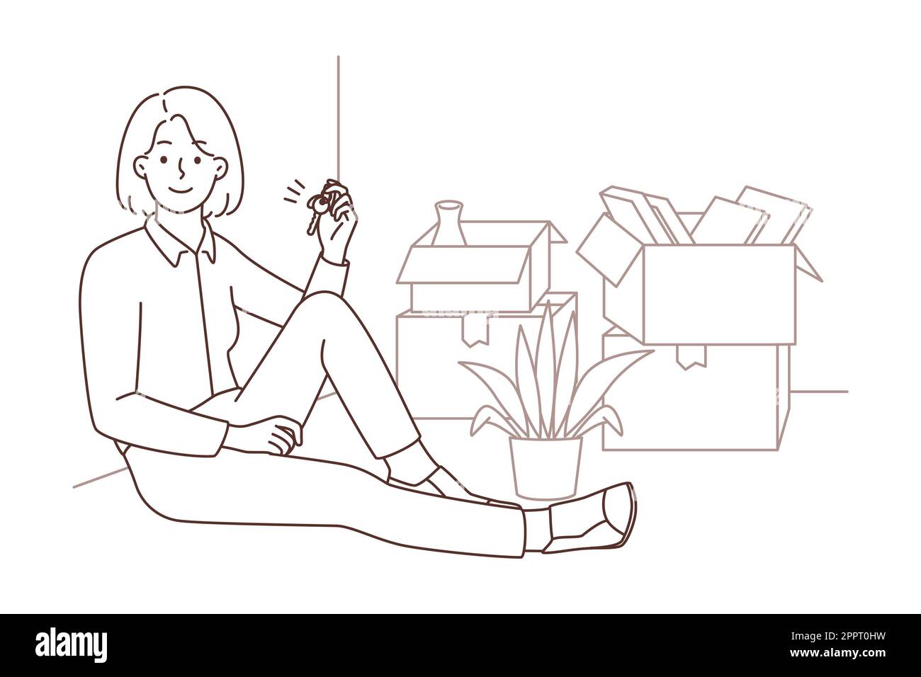 New housing relocation happy Stock Vector Images - Alamy