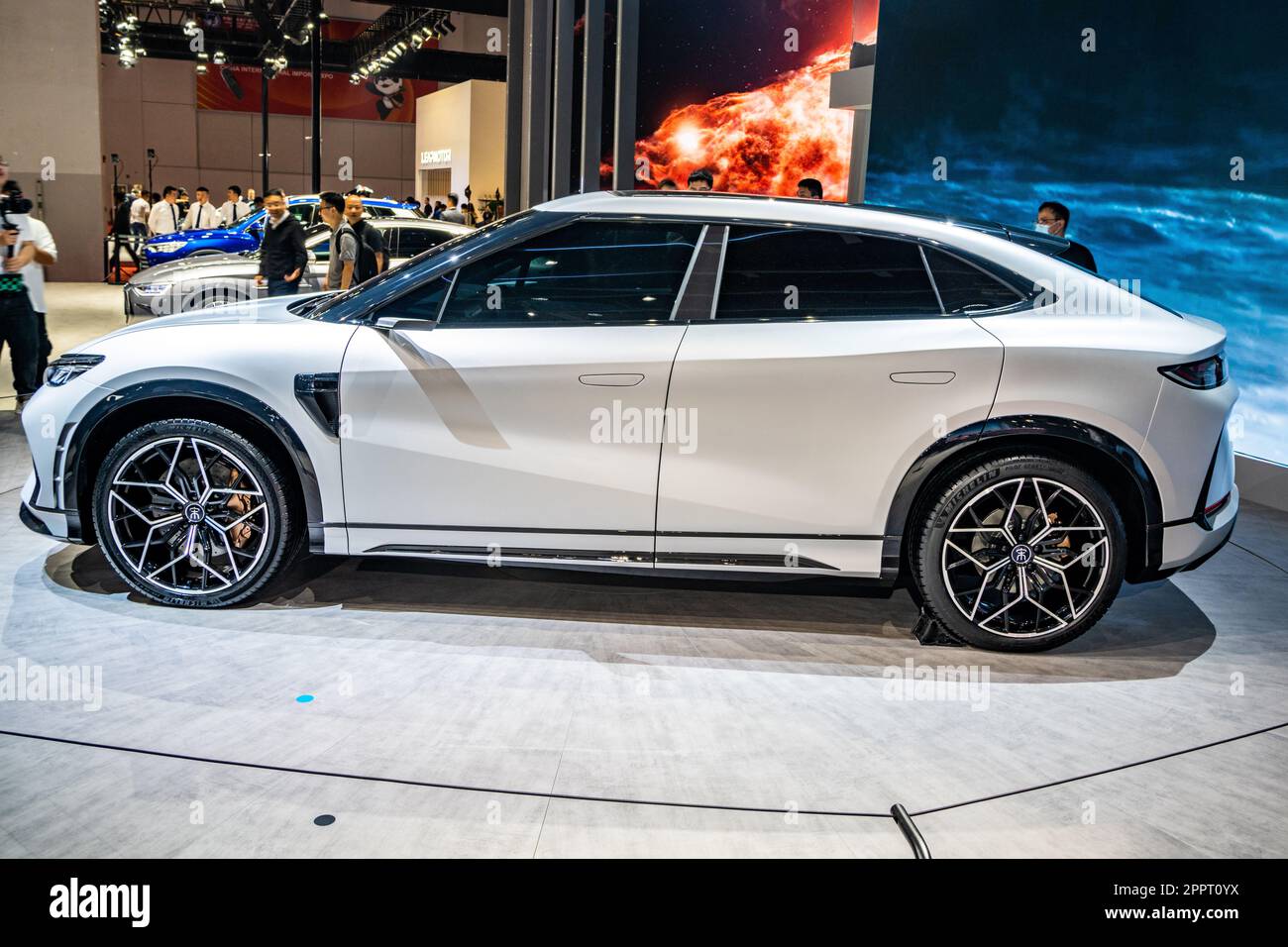 BYD Song L electric SUV on display at the 2023 Shanghai Auto Show Stock ...