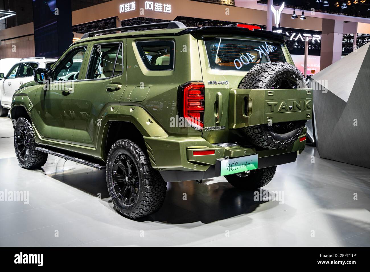 Tank 400 Hi4-T PHEV SUV on display at the 2023 Shanghai Auto Show Stock Photo - Alamy