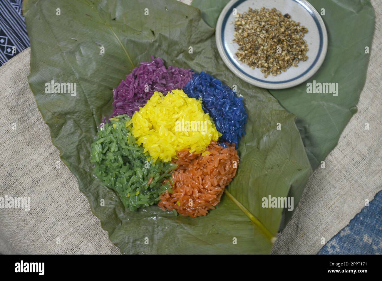 5-color sticky rice in Northwest Vietnam, Asia Stock Photo - Alamy