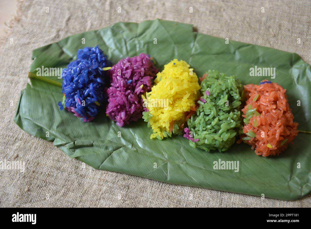 5-color sticky rice in Northwest Vietnam, Asia Stock Photo - Alamy