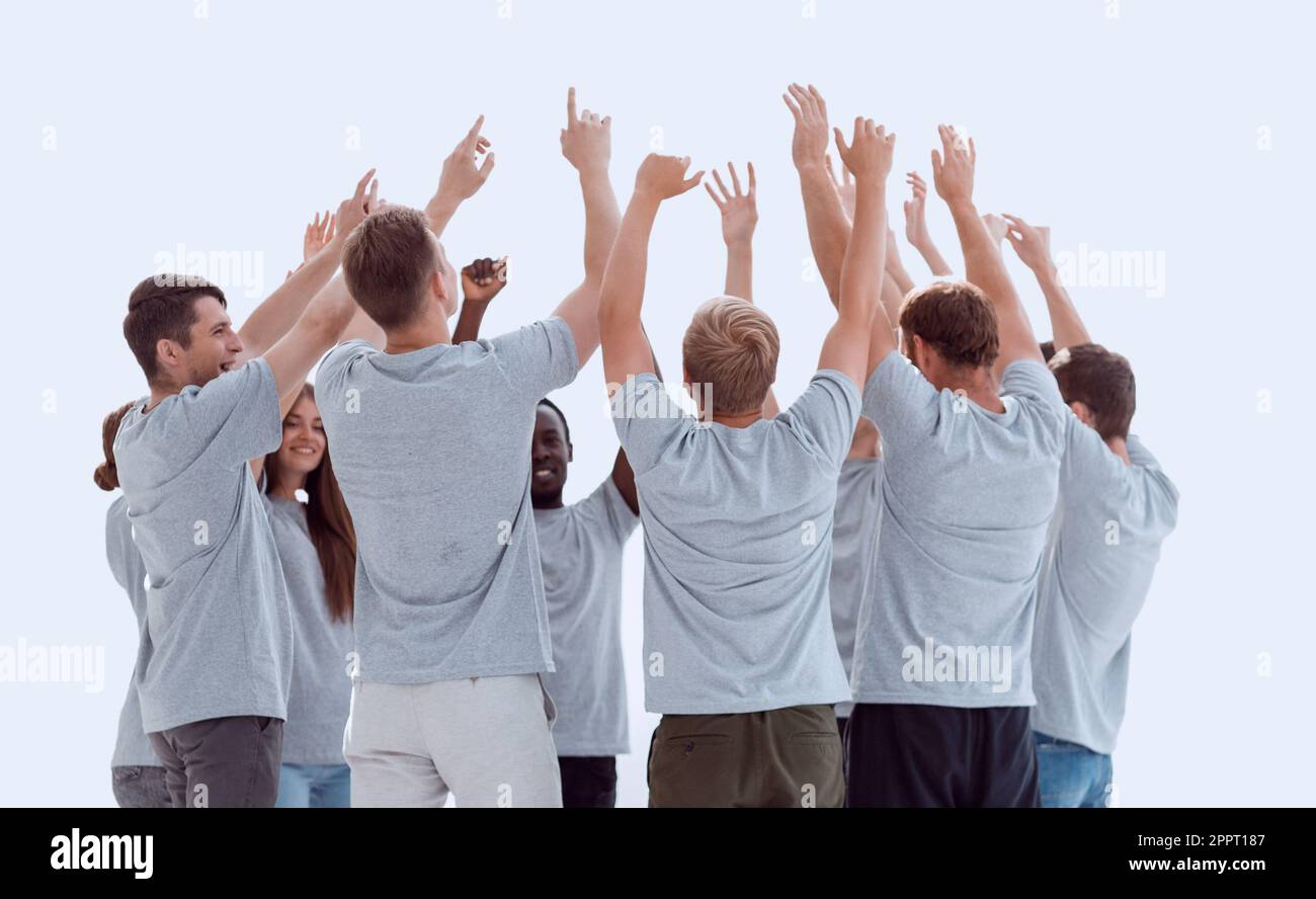 group of diverse young people showing their unity Stock Photo - Alamy
