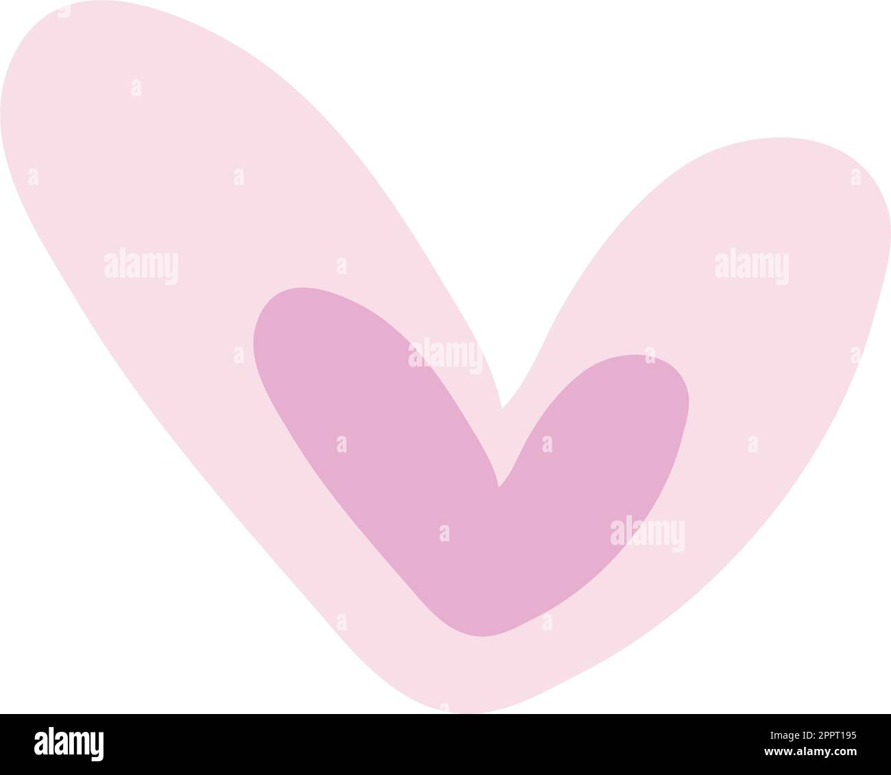 Abstract heart element hand drawn symbol of love icon for romantic ...