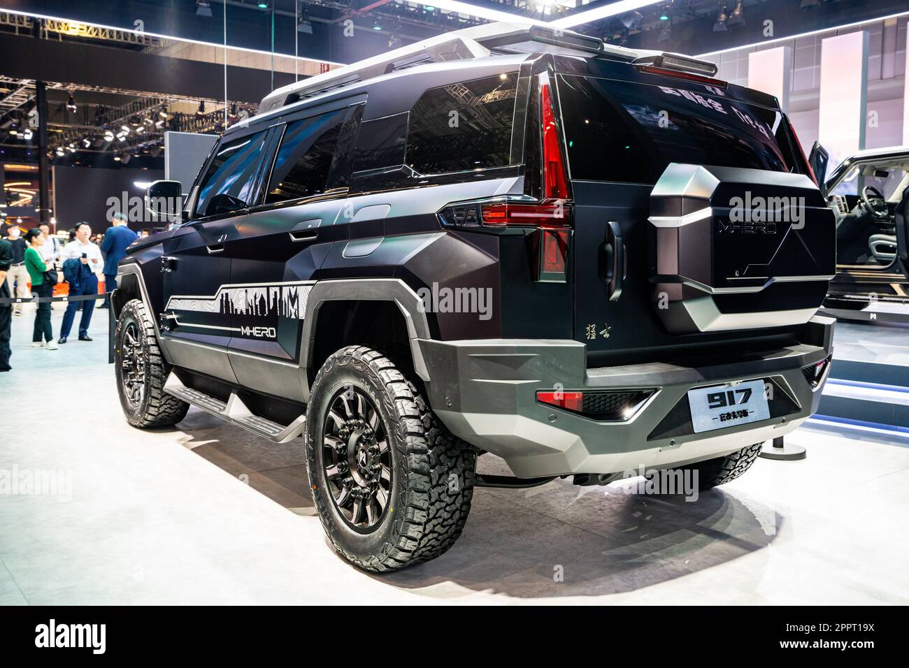 Mengshi M-Hero 917 electric SUV from Dongfeng on display at the 2023 Shanghai Auto Show Stock ...