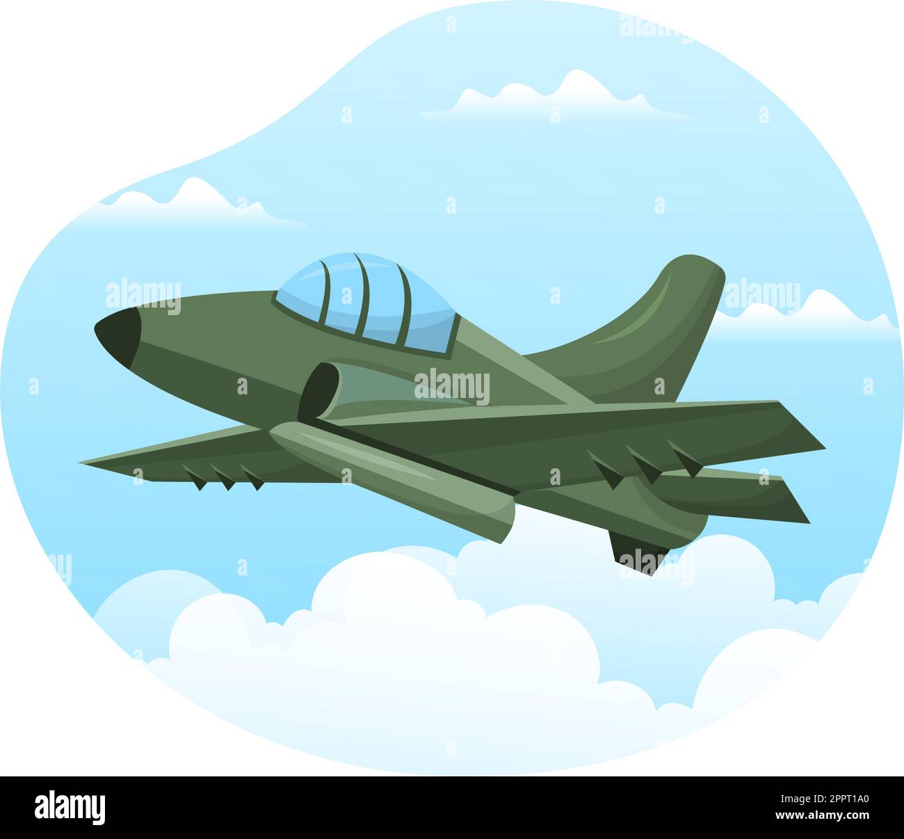 Military Army Force Template Hand Drawn Cute Cartoon Flat Illustration ...